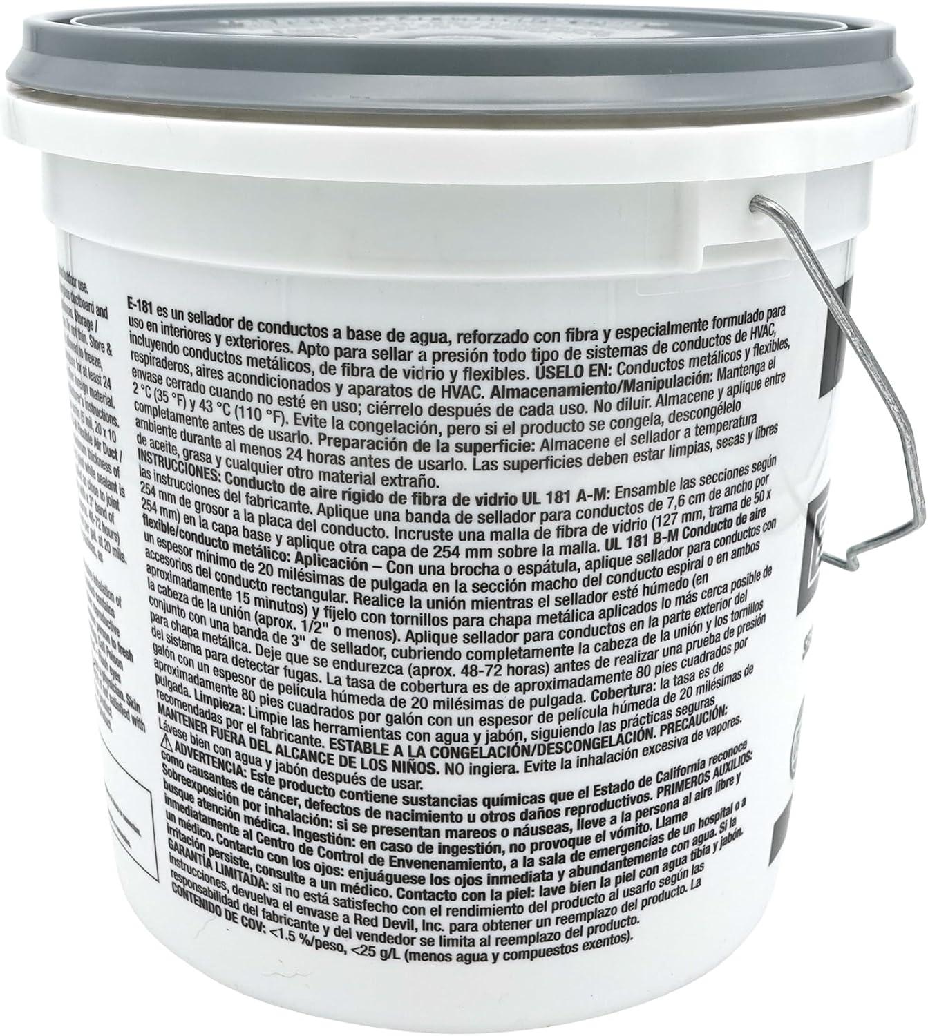 Red Devil 0841EX E-181 Duct Seal, Fiber Reinforced Water Based Duct ...